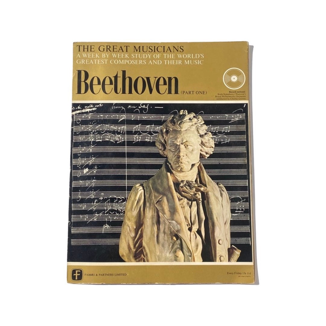 Beethoven Part 1 The Great Musicians Study of Music enclosed with Reco ...