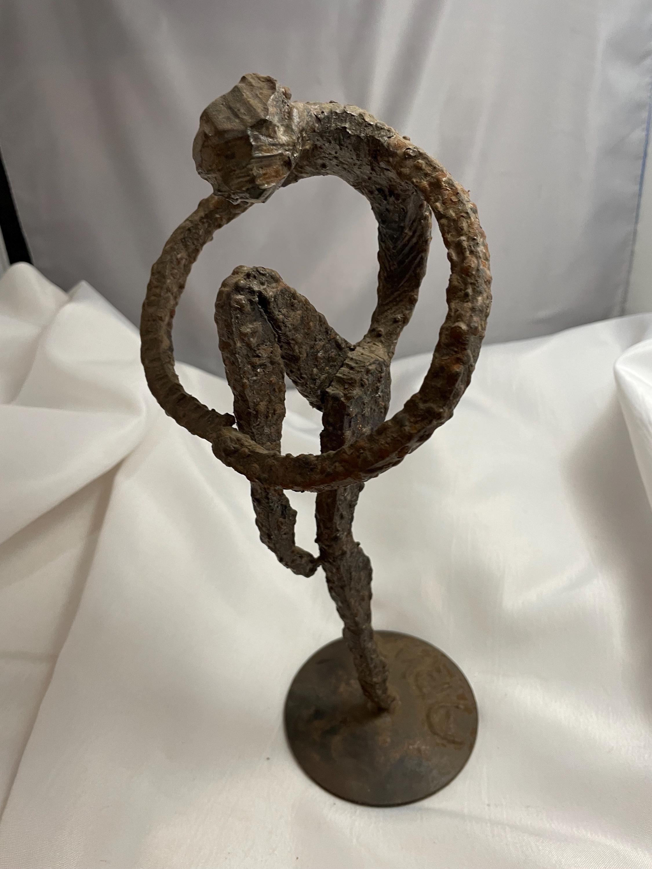 Antique Brutalist Iron sculpture of Dancer. – Collect